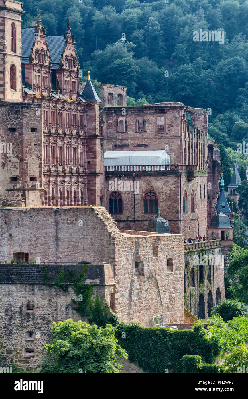 Heidelberg Castle, Heidelberger Schloss, Heidelberg, Baden-Wurttemberg, Germany Stock Photo - Alamy