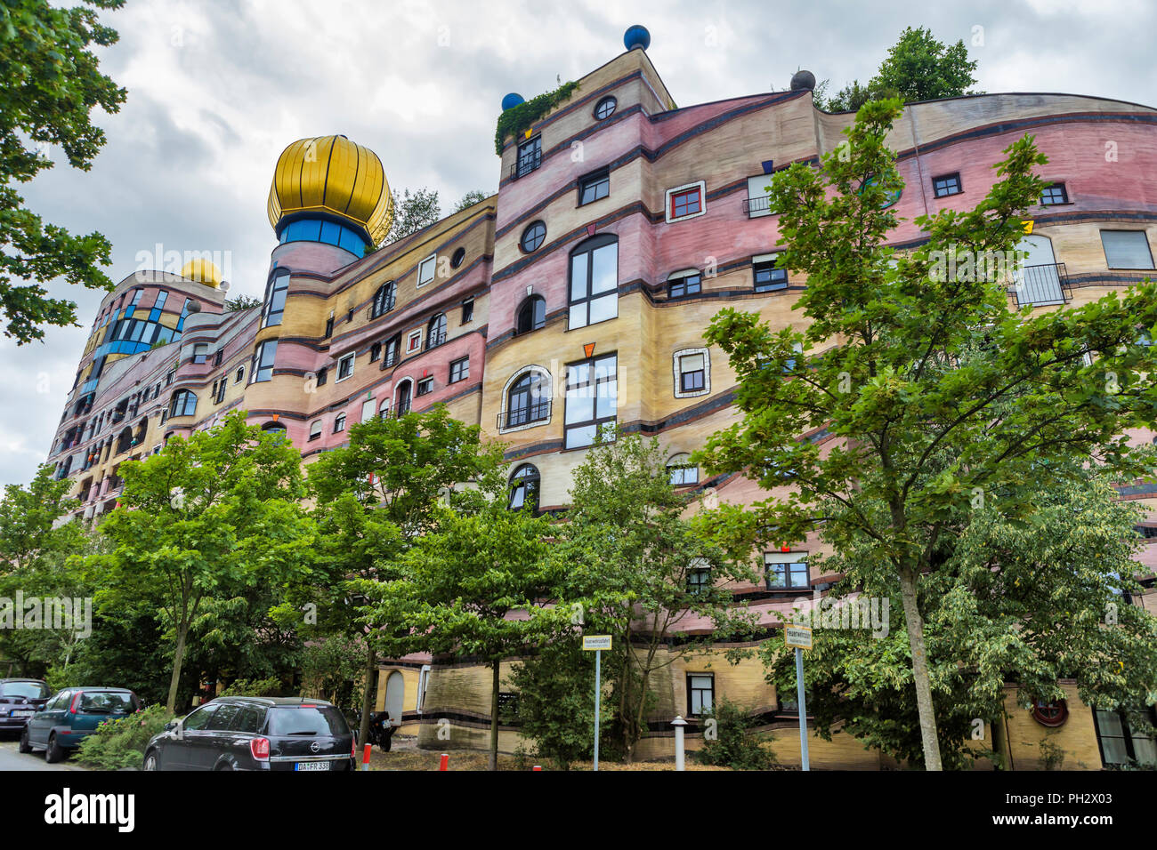 Waldspirale apartment building (2000), Darmstadt, Hesse, Germany Stock ...