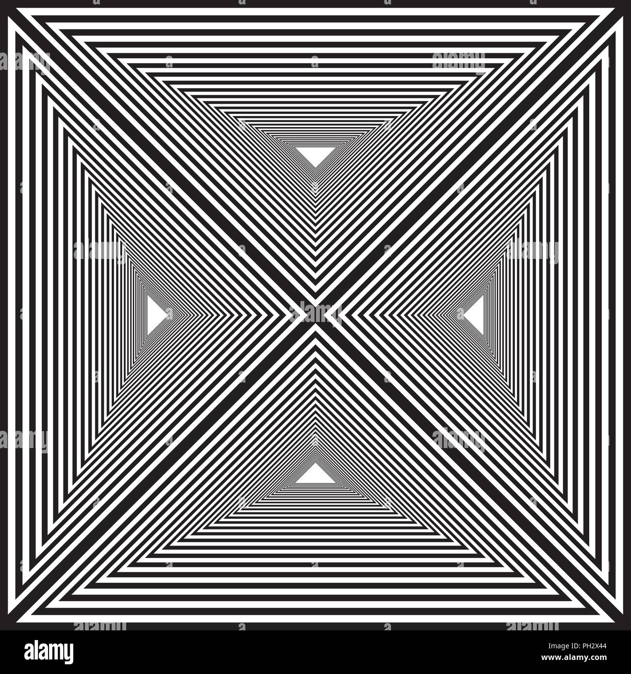 Abstract Frame Multiple Perspective Triangle Base black on transparent ...