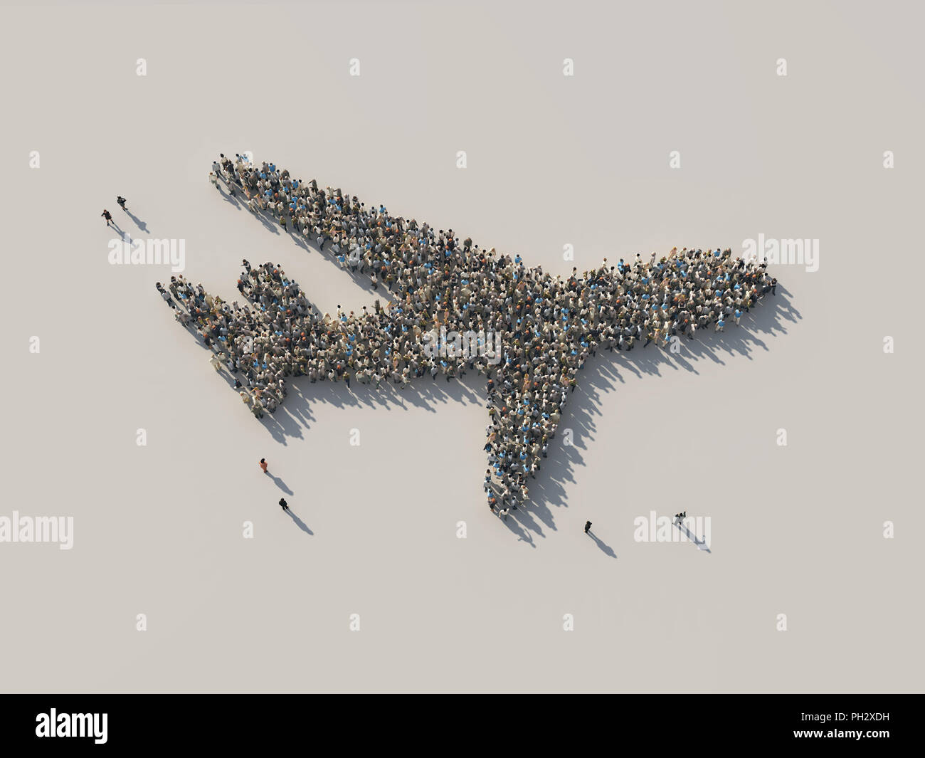 crowd as airplane Stock Photo - Alamy