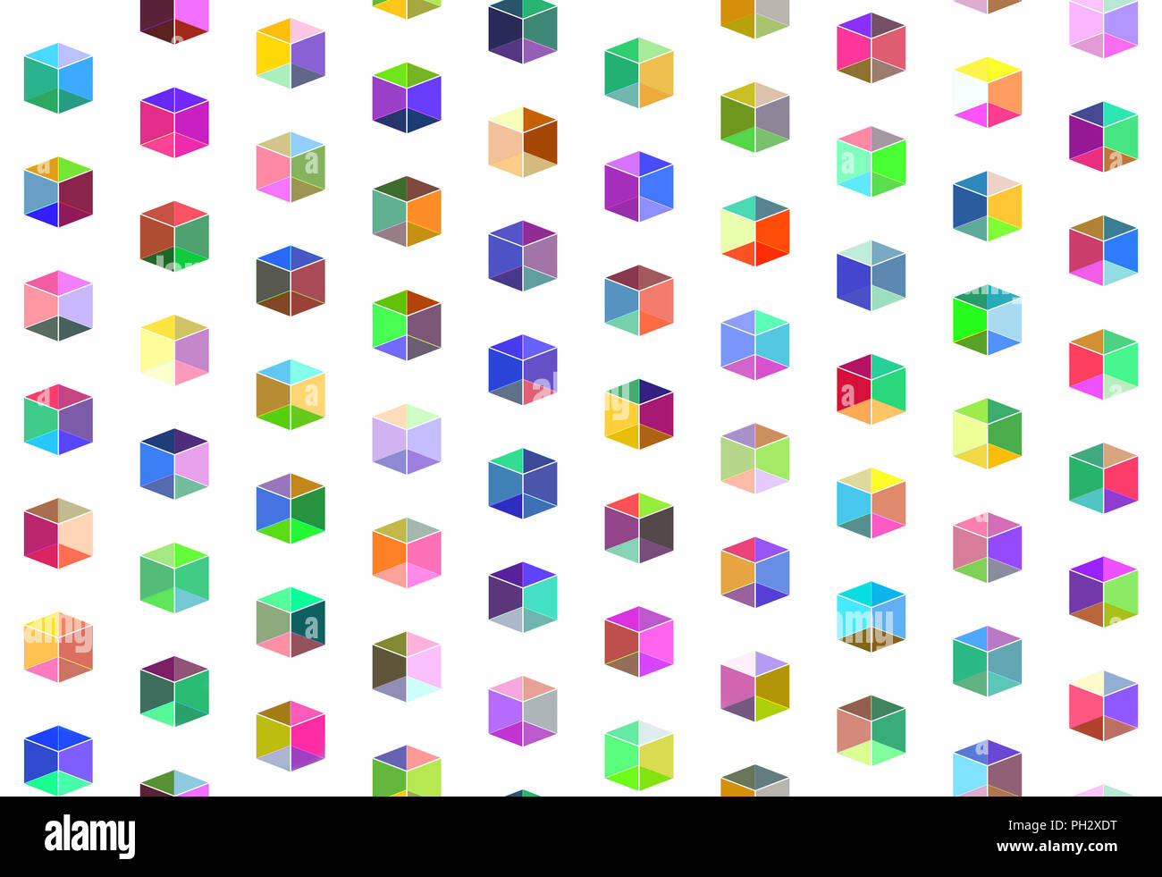 varicolored transparent cubes, seamless pattern Stock Photo - Alamy