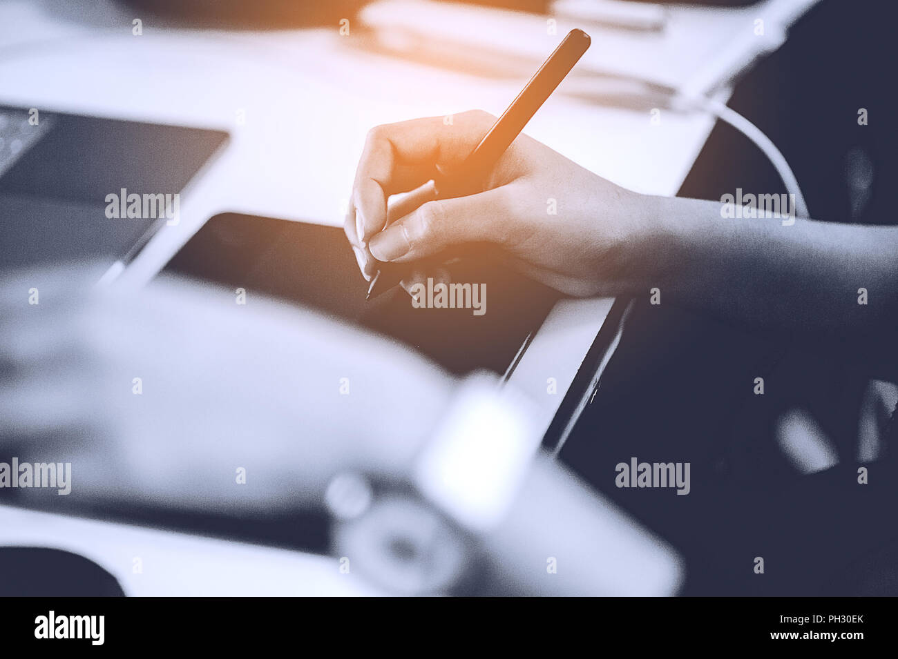 Working in office And work tolerance Stock Photo - Alamy