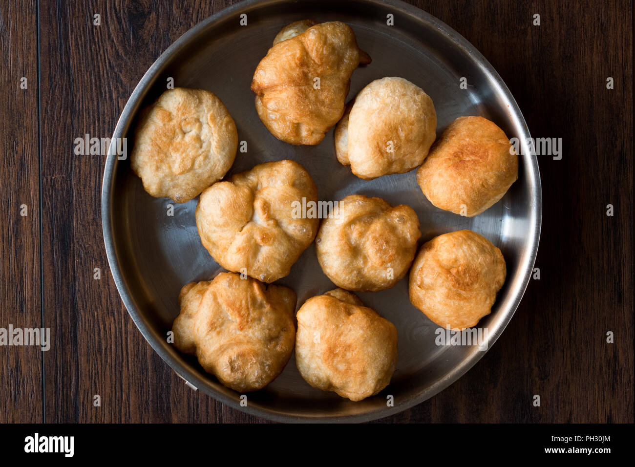 Turkish Fried Dough Crumpets Pisi Halka. Traditional Homemade Food ...