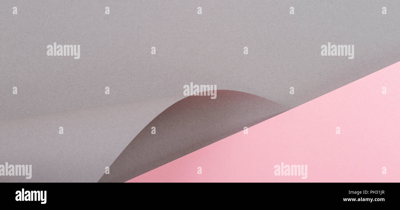 Abstract geometric shape gray and pink color paper background Stock ...