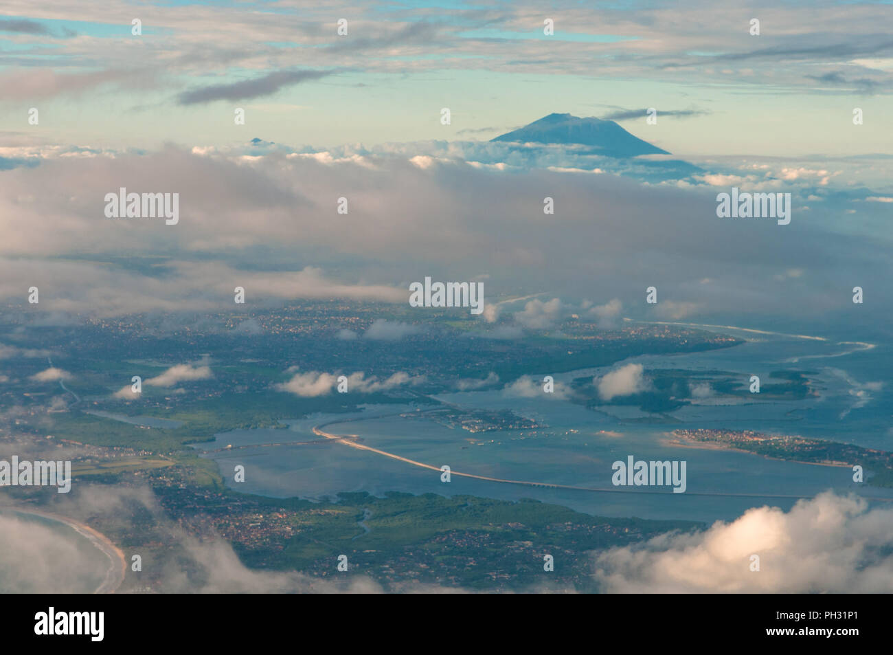 An active volcano of mount Agung, Bali, Indonesia Stock Photo - Alamy