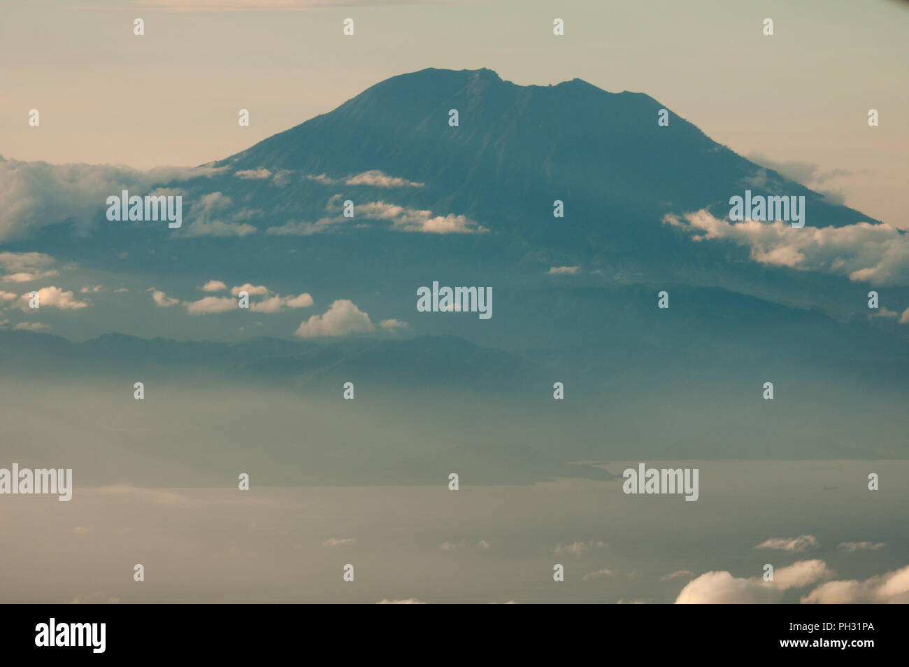 An active volcano of mount Agung, Bali, Indonesia Stock Photo - Alamy