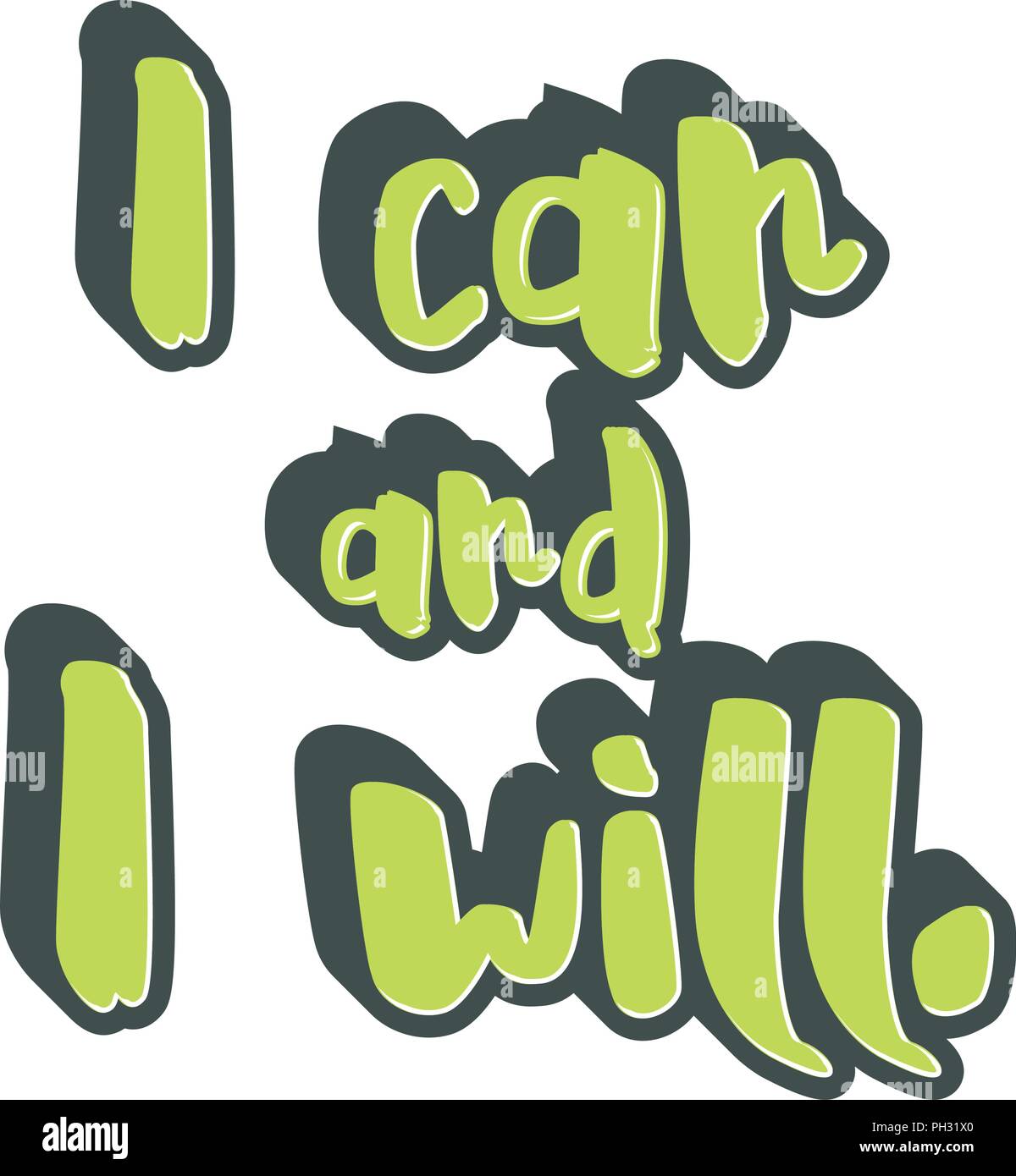 Word art brush lettering art hi-res stock photography and images - Alamy