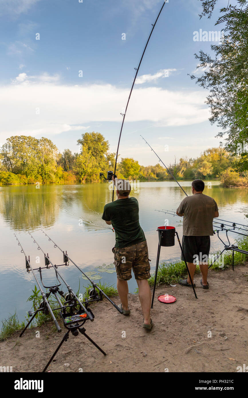 Fisherman rod tackles fisher in hi-res stock photography and images - Alamy