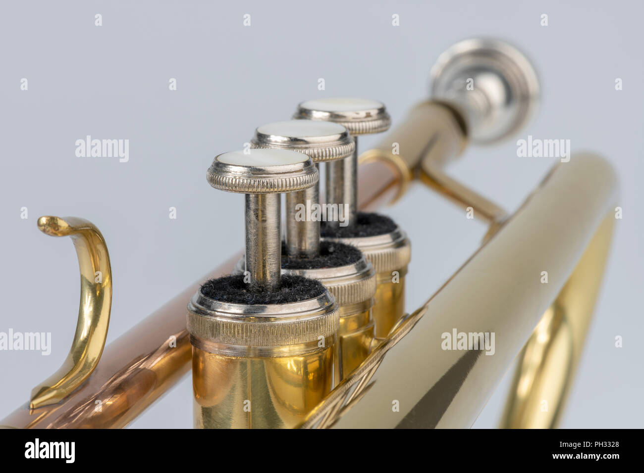 Detail picture of the musical instrument trumpet Stock Photo - Alamy