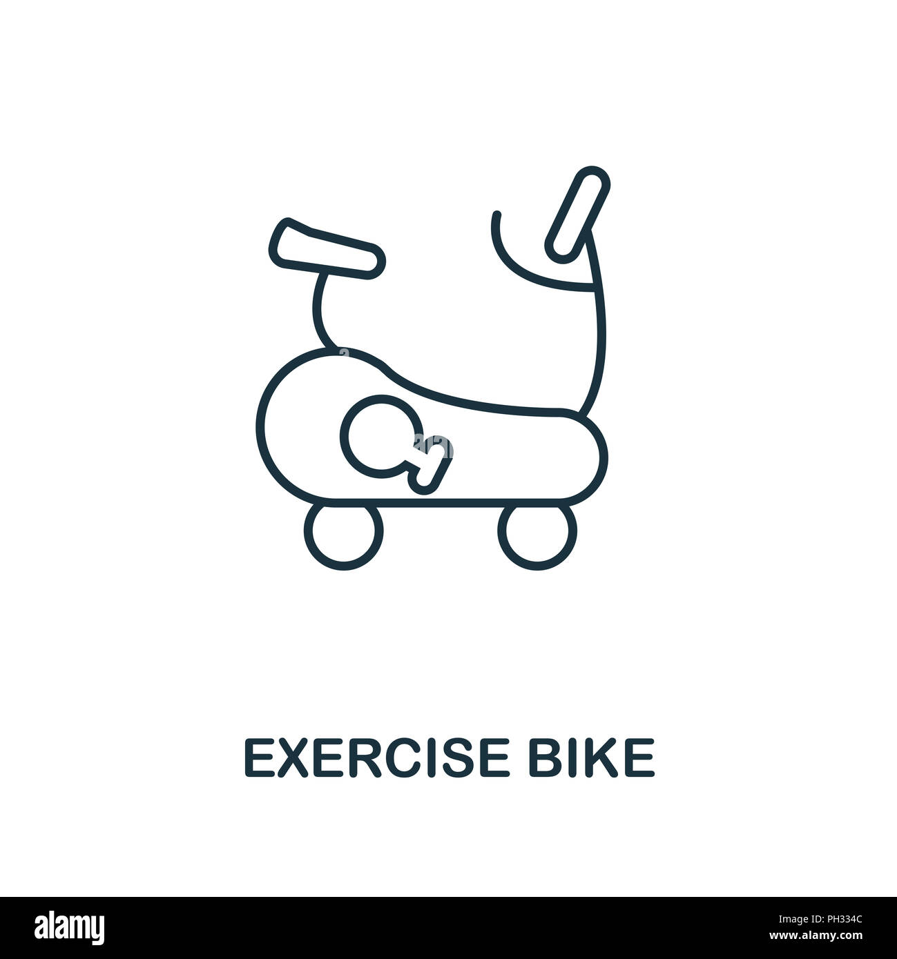 Exercise Bike outline icon. Simple element illustration. Exercise Bike ...