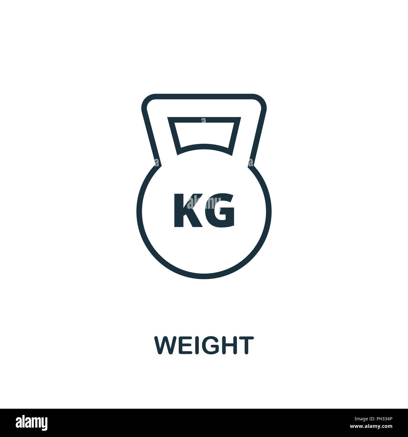Weight outline icon. Simple element illustration. Weight icon in ...