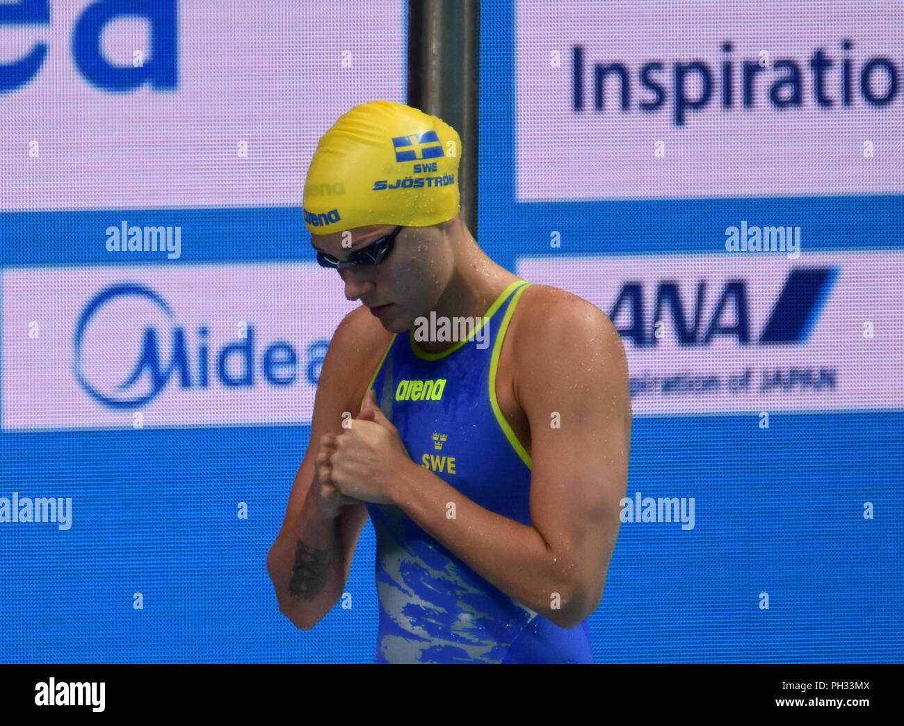 Budapest, Hungary - Jul 27, 2017. Competitive swimmer SJOSTROM Sarah ...