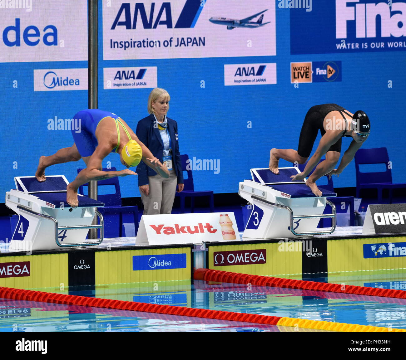 Budapest, Hungary - Jul 27, 2017. Competitive swimmer SJOSTROM Sarah ...