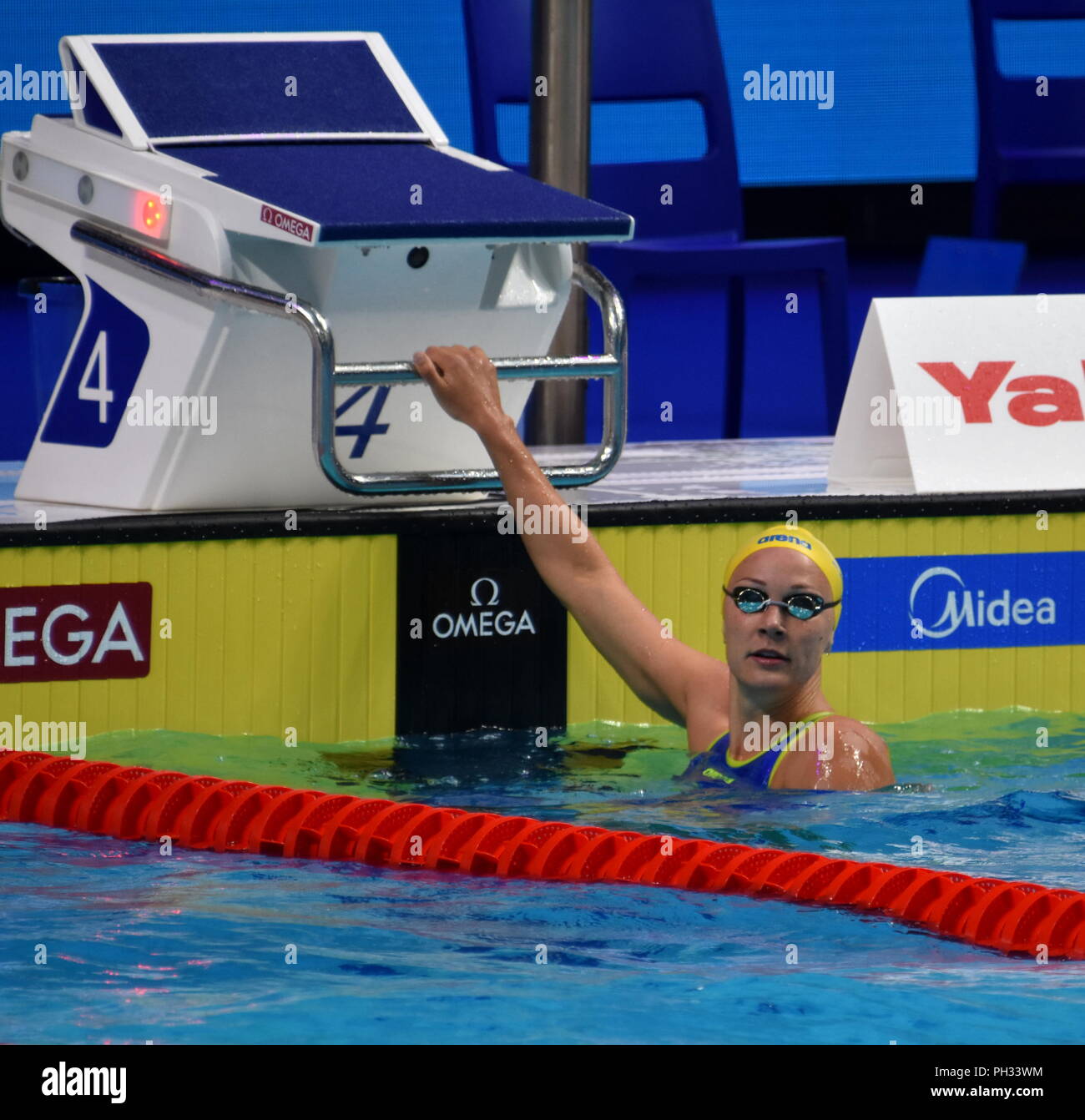 Budapest, Hungary - Jul 27, 2017. Competitive swimmer SJOSTROM Sarah ...