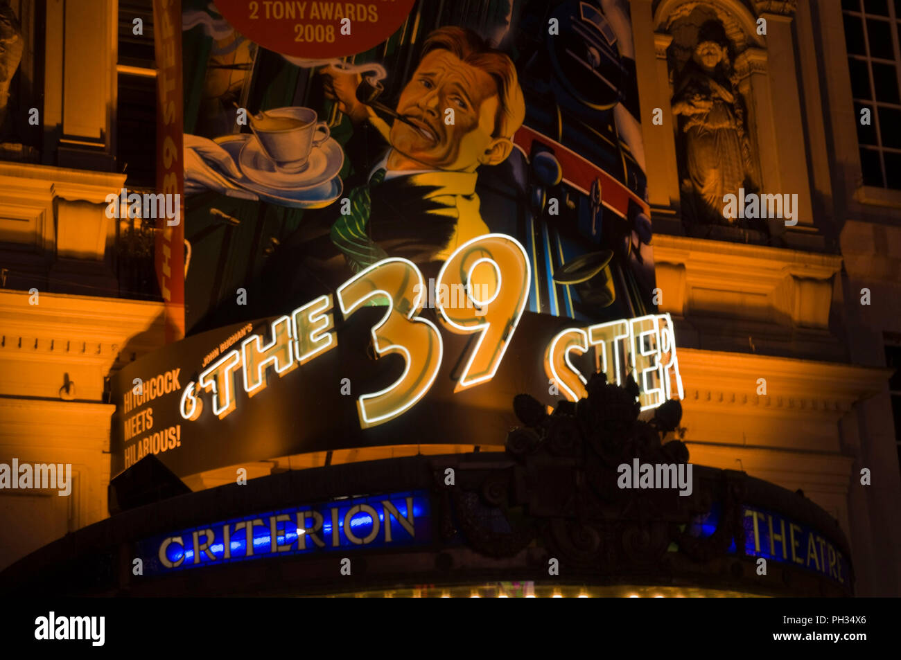 Advertisement for The 39 Steps, Criterion Theatre London UK Stock Photo ...