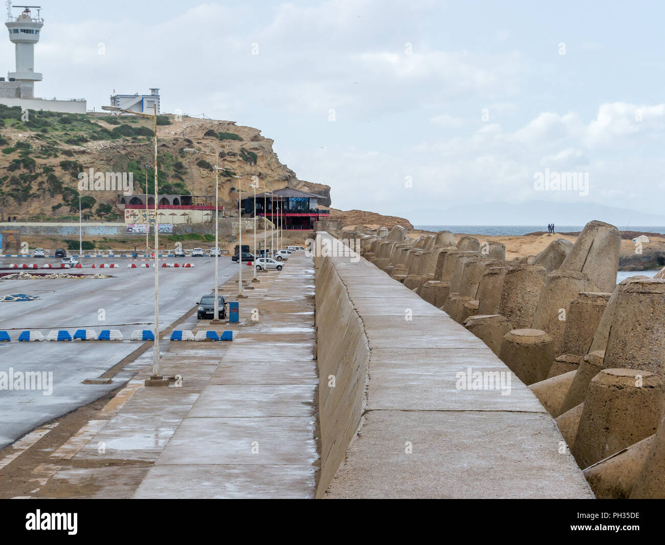 Boat on saaidia harbor Stock Photo - Alamy