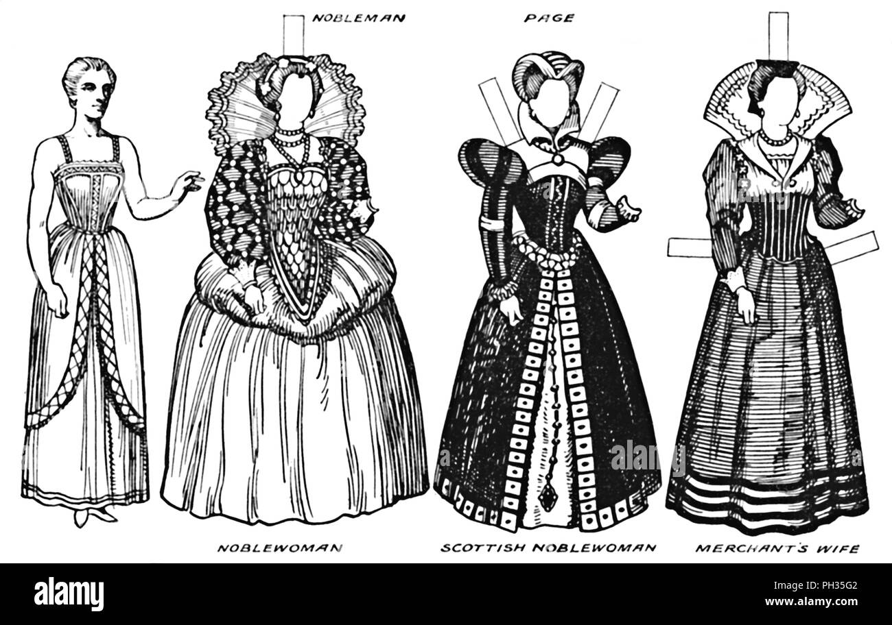 Elizabethan Gown Drawing