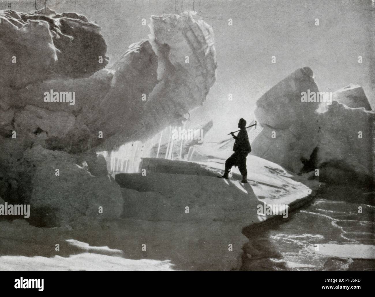 'Pressure Ice Blocks Near Discovery Bluff', c1911, (1913). Artist ...