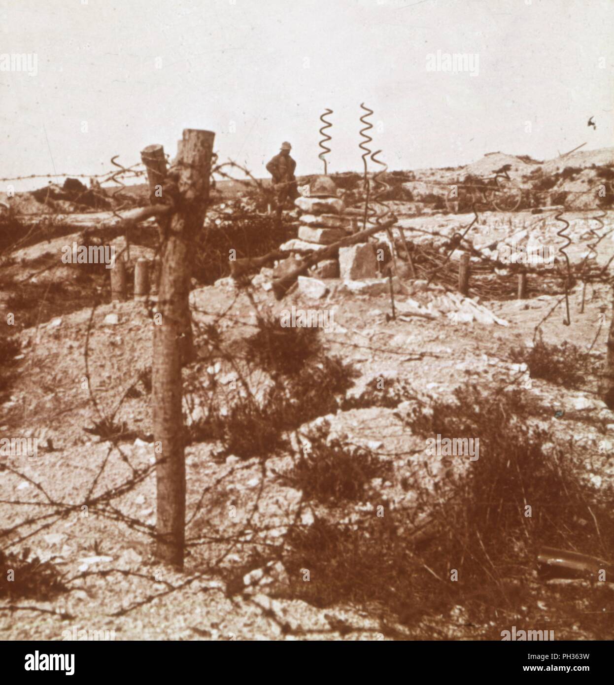 Ww1 Battlefield Barbed Wire Stock Photos & Ww1 Battlefield Barbed Wire ...