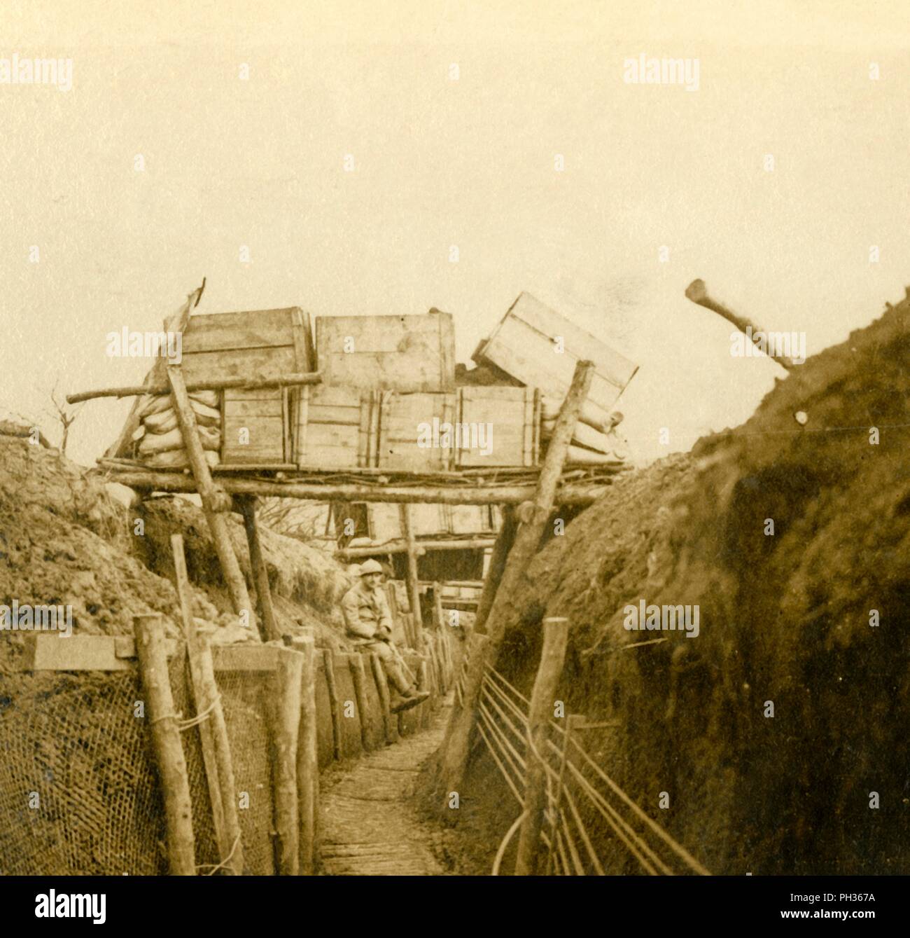 Trenches near Les Éparges, northern France, c1914-c1918. Artist ...