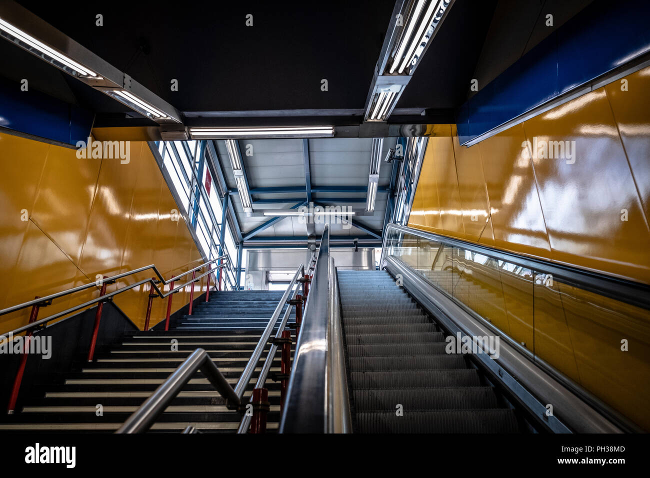 Metro station stairs hi-res stock photography and images - Alamy