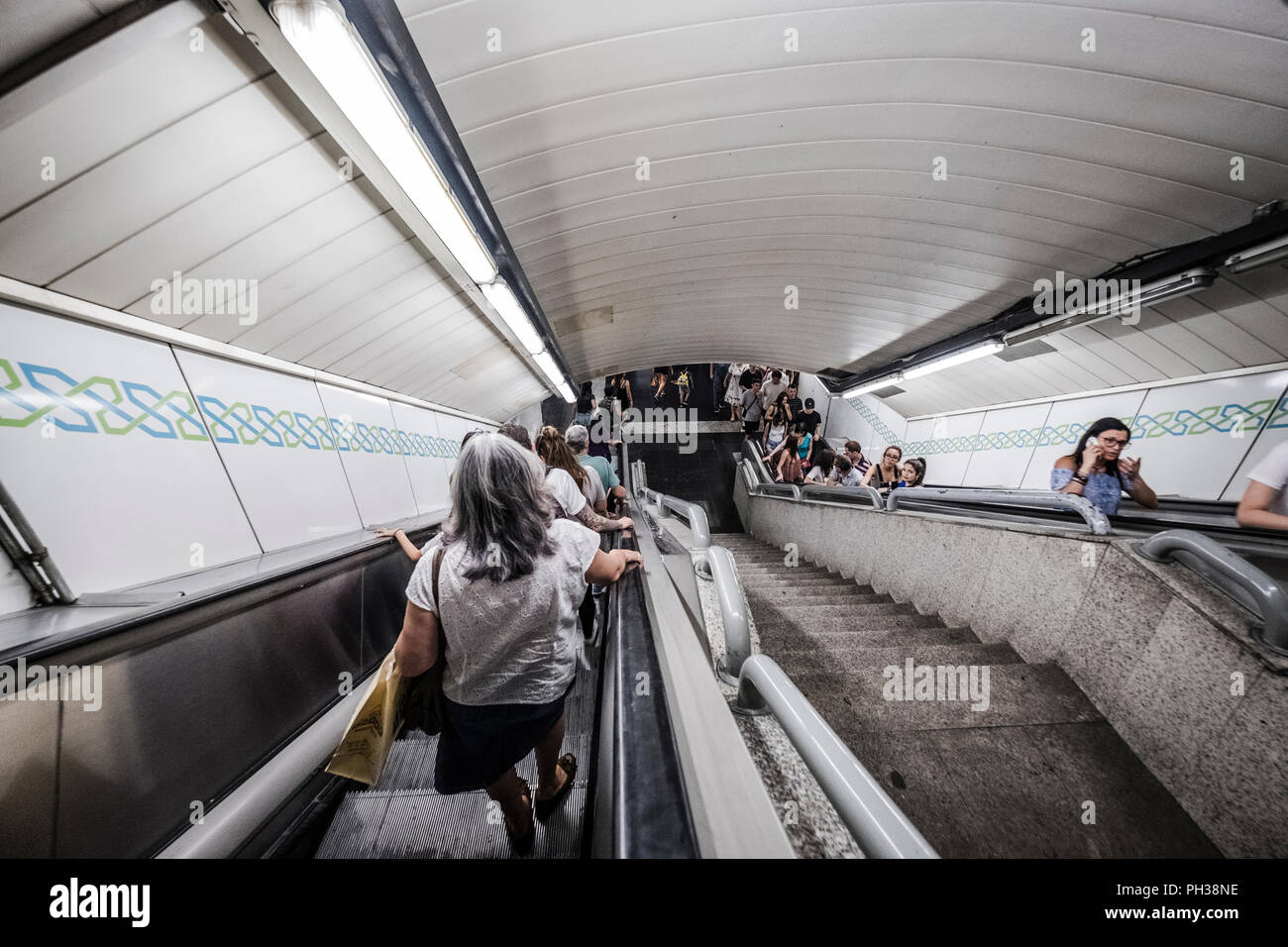 Metro station stairs hi-res stock photography and images - Alamy