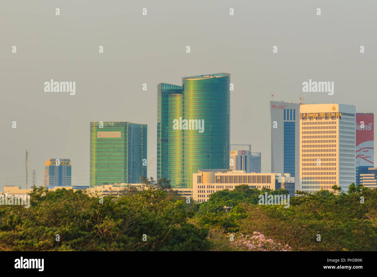 Bangkok, Thailand - March 8, 2017: Modern city and buildings view of ...