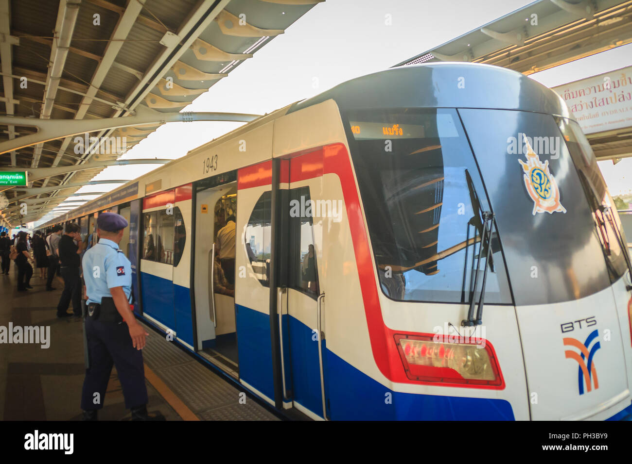 Security officer of bts skytrain hi-res stock photography and images ...