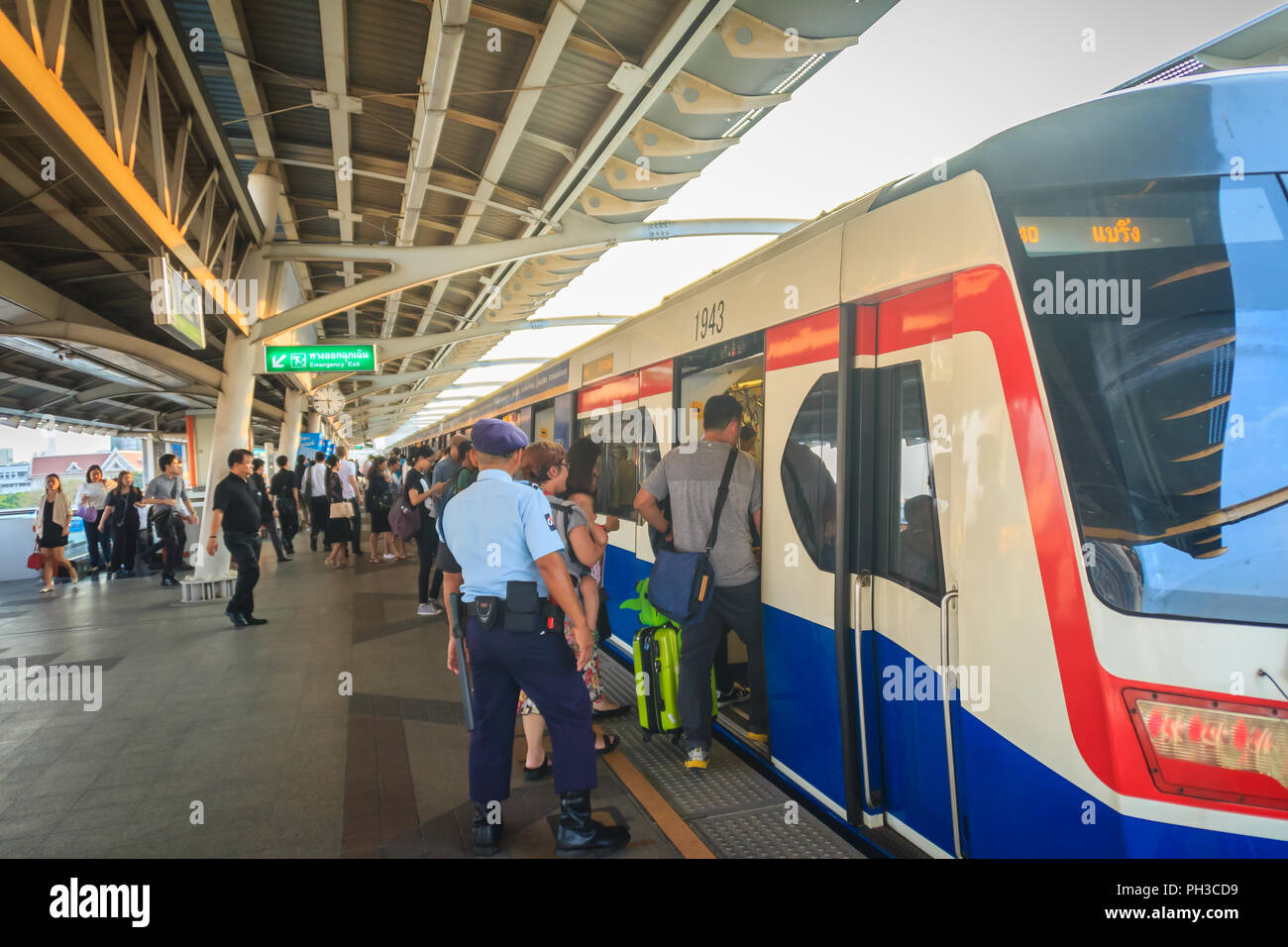 Security officer of bts skytrain hi-res stock photography and images ...