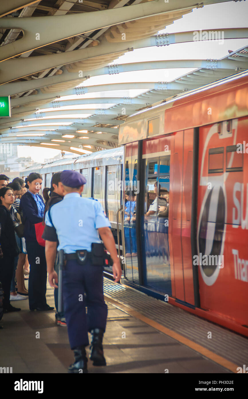 Security officer of bts skytrain hi-res stock photography and images ...