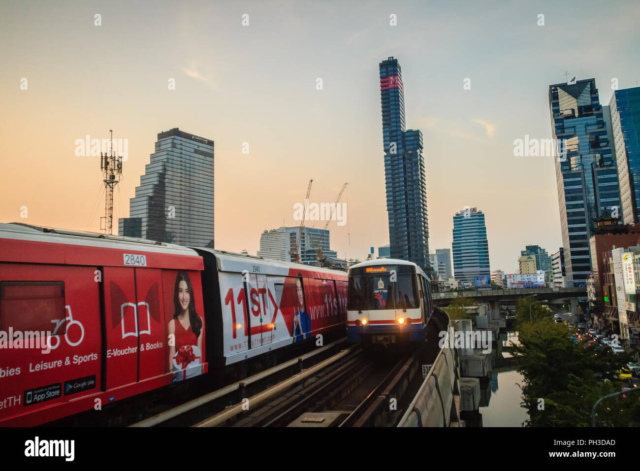 Bangkok, Thailand - March 8, 2017: The Bangkok Mass Transit System, BTS ...