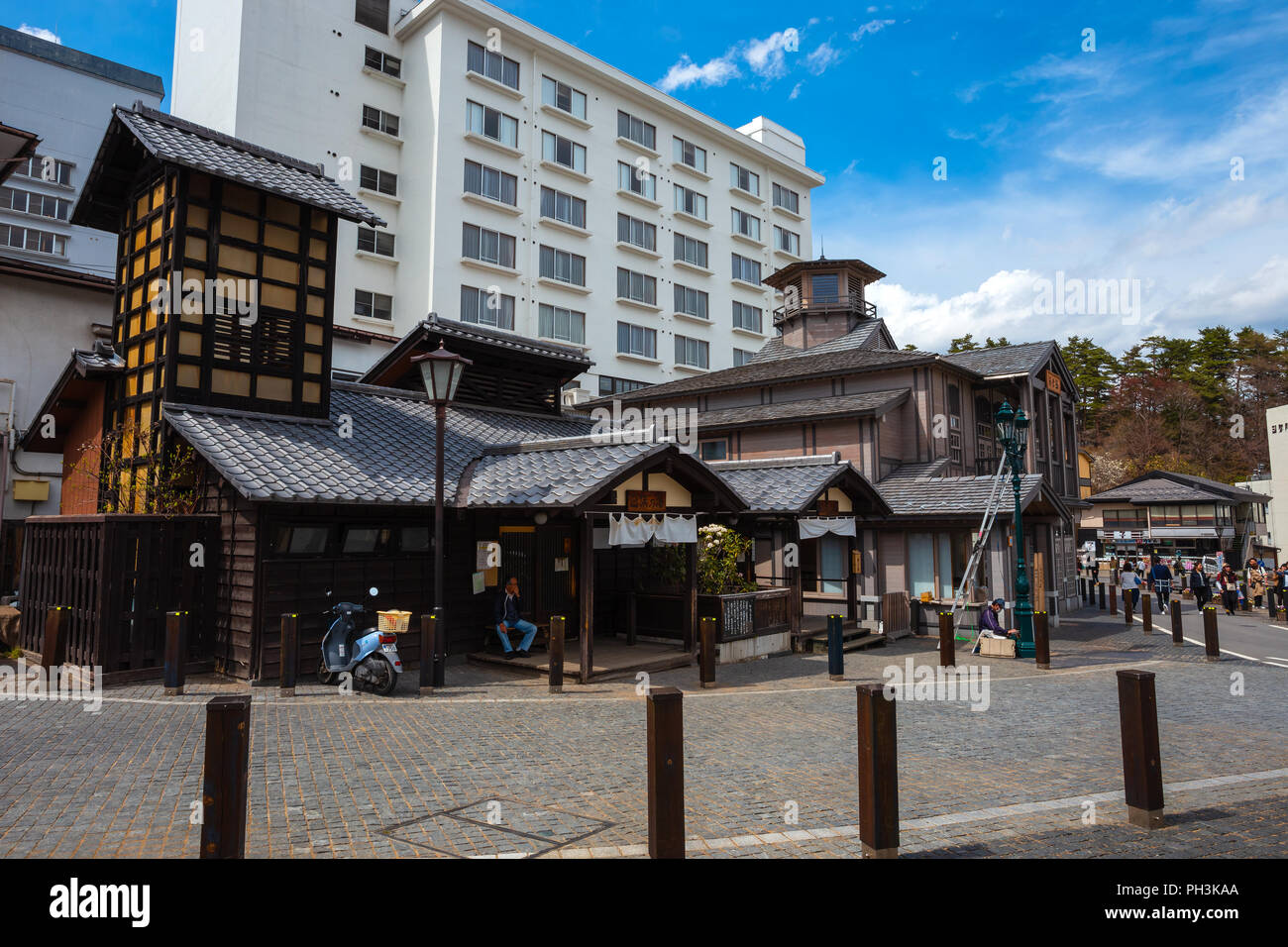 Yubatake Hotspring at Kusatsu Onsen in Gunma ,Japan GUNMA, JAPAN ...