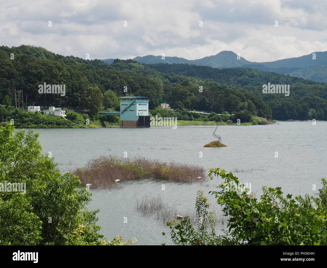 The Morning and Mountain of Daecheong Lake in Cheongju ,korea Stock ...