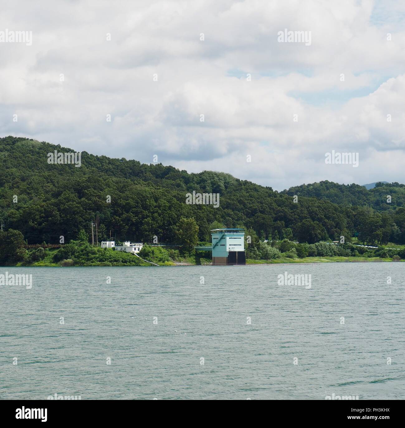 The Morning and Mountain of Daecheong Lake in Cheongju ,korea Stock ...