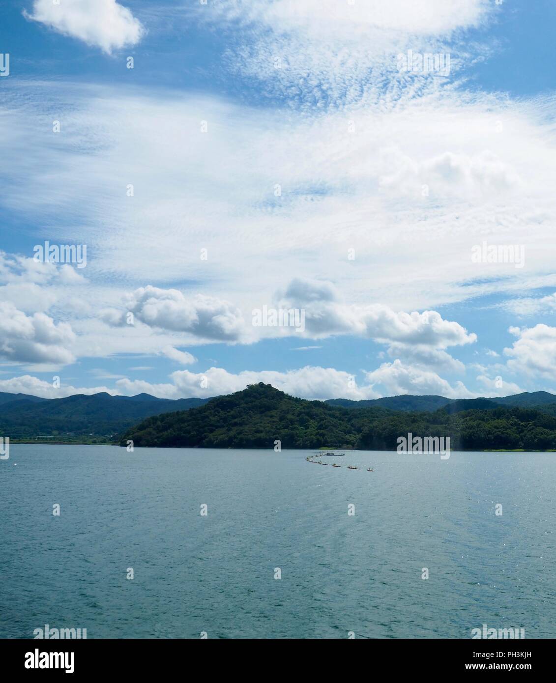 The Morning and Mountain of Daecheong Lake in Cheongju ,korea Stock ...
