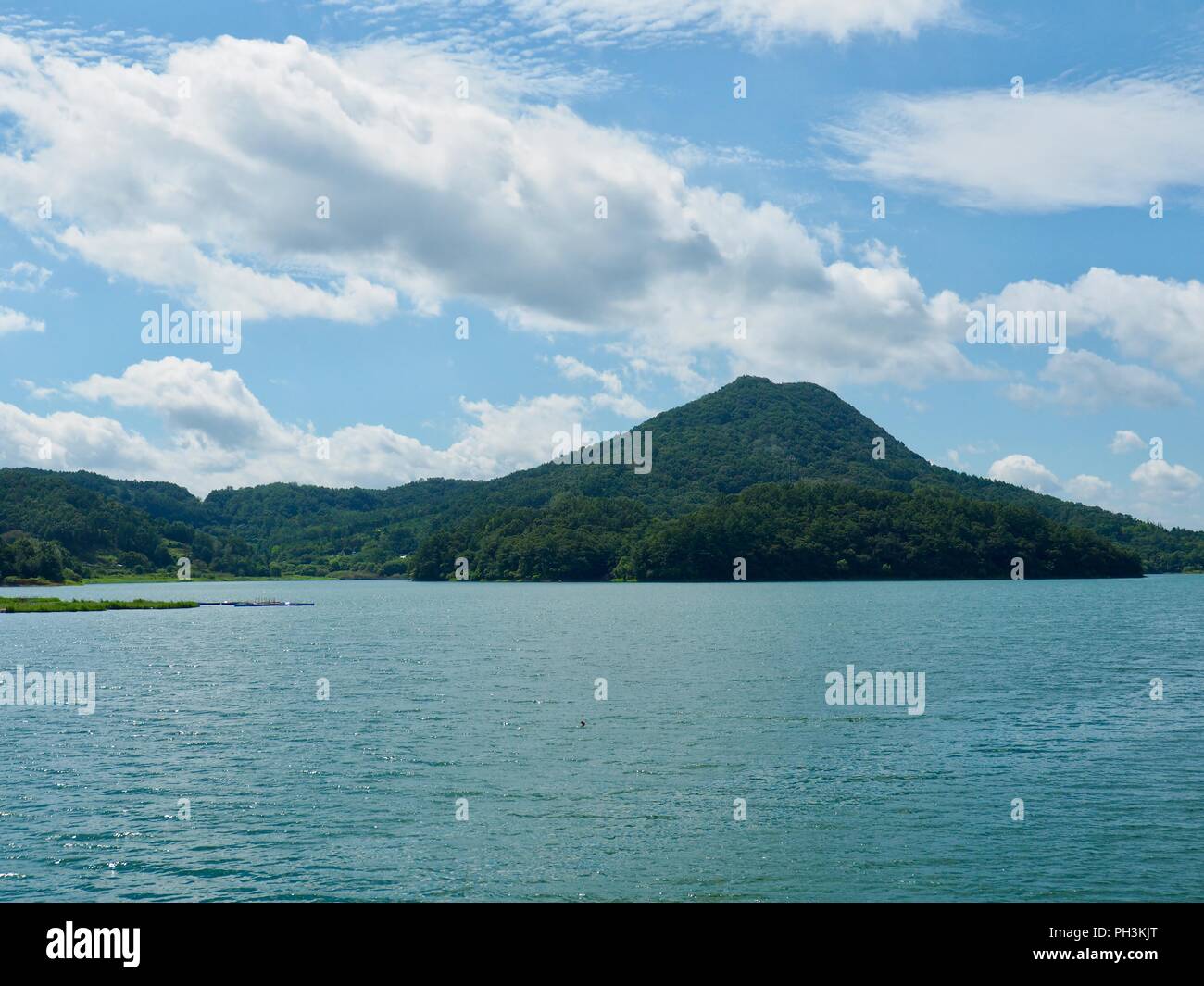 The Morning and Mountain of Daecheong Lake in Cheongju ,korea Stock ...