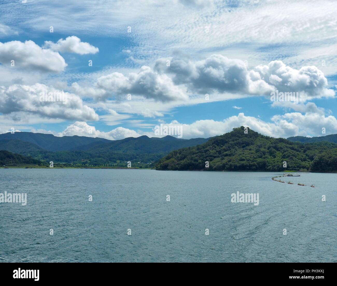 The Morning and Mountain of Daecheong Lake in Cheongju ,korea Stock ...