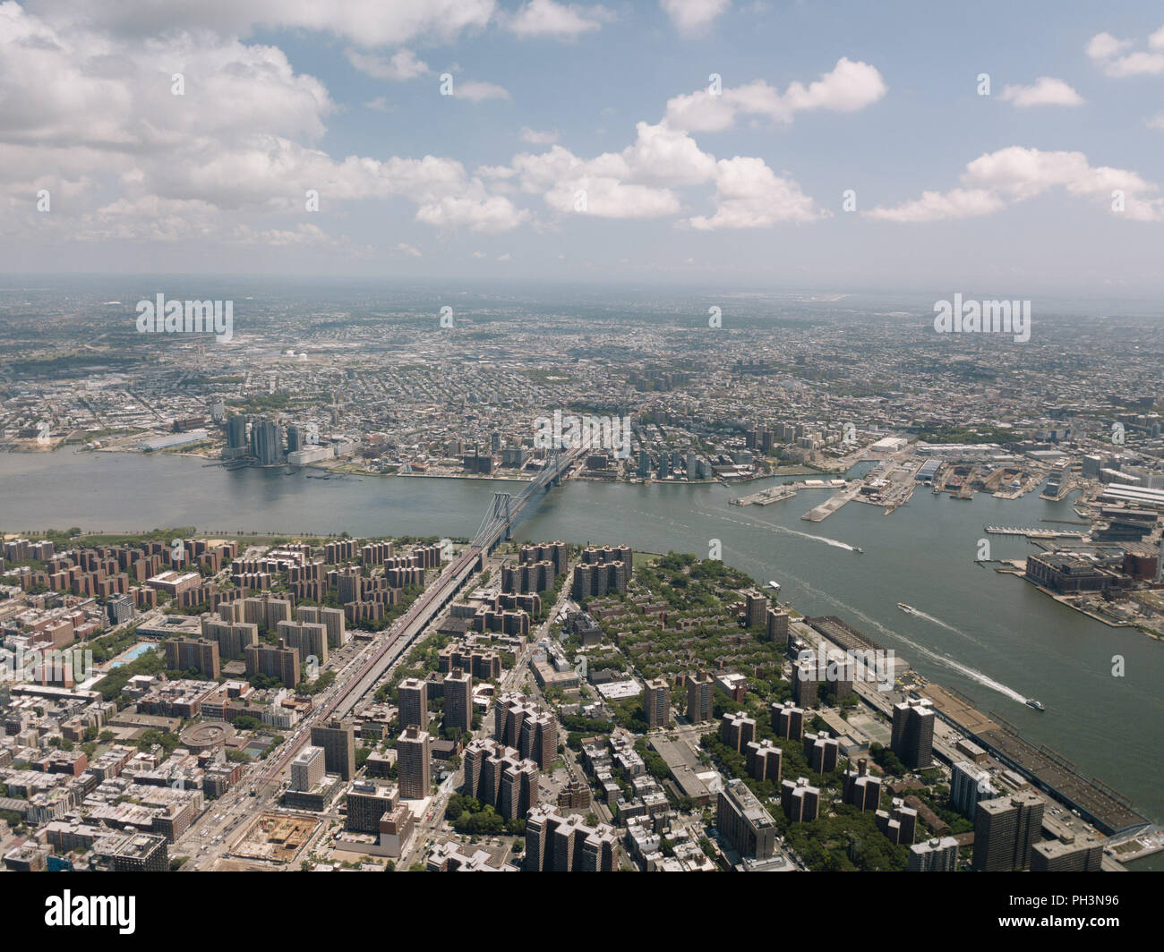 Drone Aerial Shot World Trade Center City View Beautiful NYC New York ...