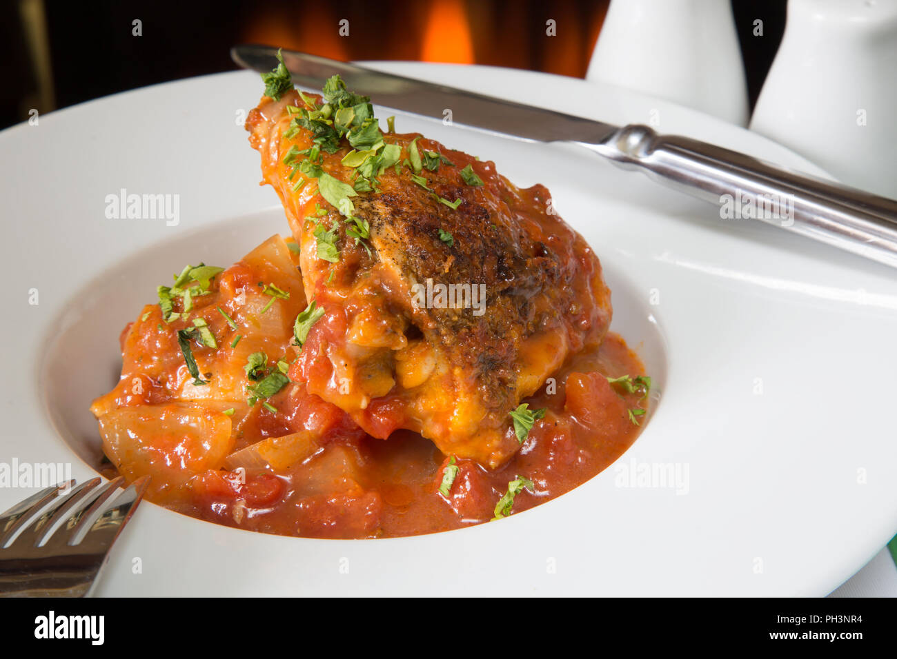 Napoleonic dish of Chicken Marengo Stock Photo - Alamy