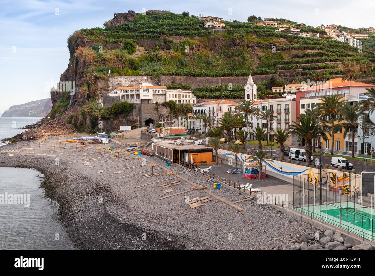 Ponta do Sol, Portugal - August 25, 2017: Coastal landscape of Ponta do ...