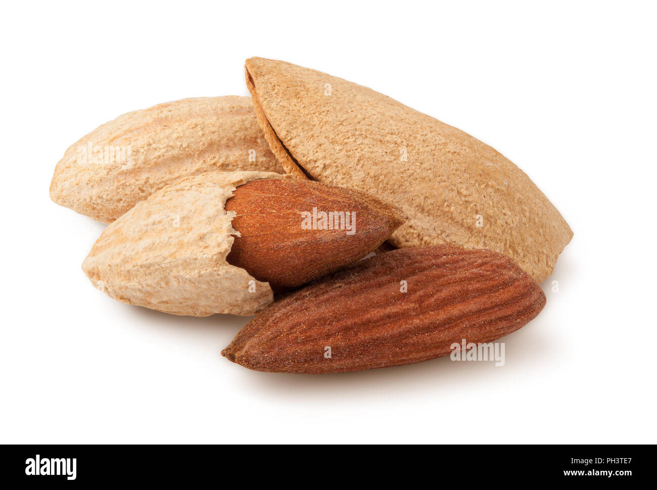 almond isolated on white background, clipping path, full depth of field ...