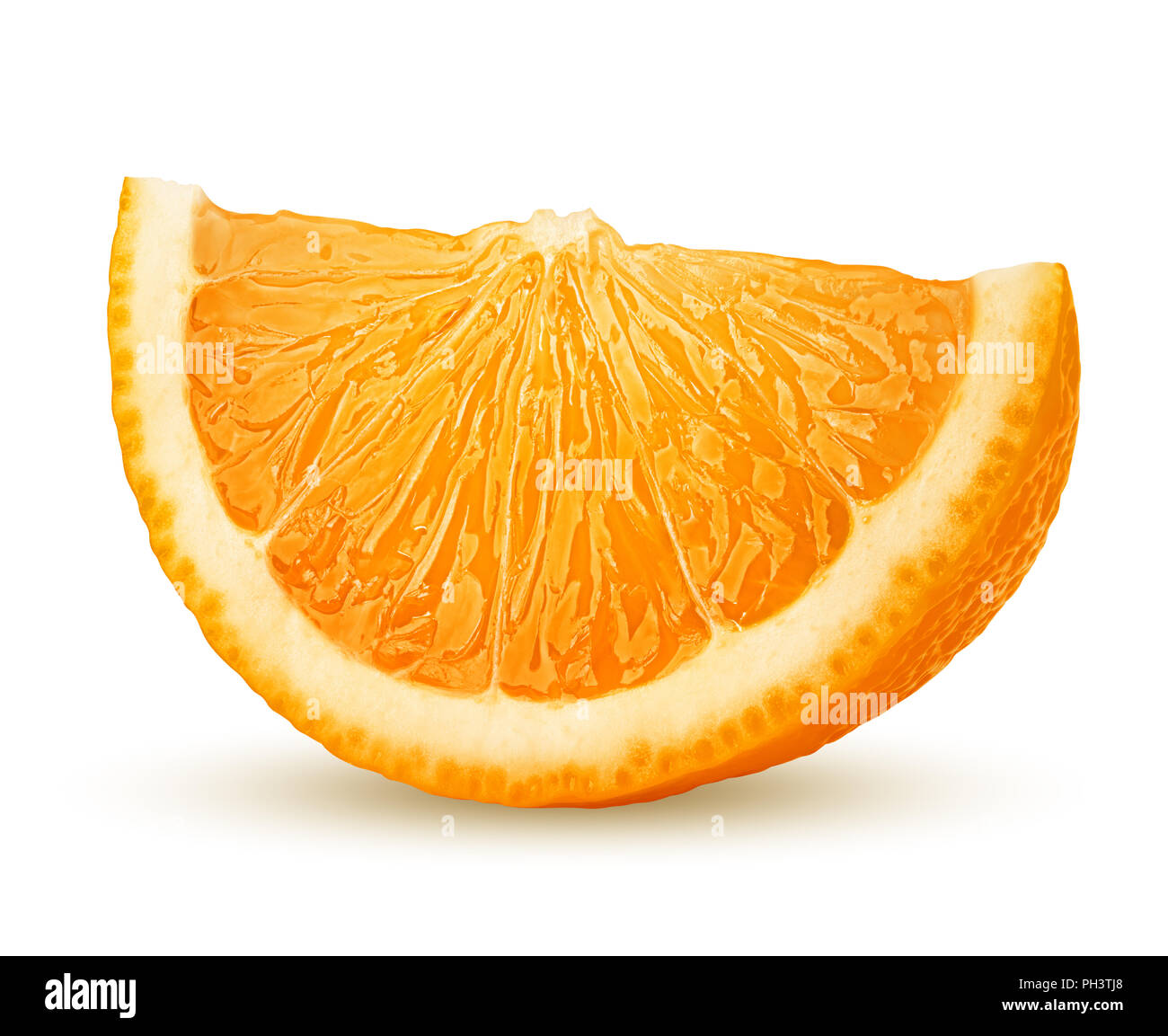 orange slice isolated on white background, clipping path, full depth of ...