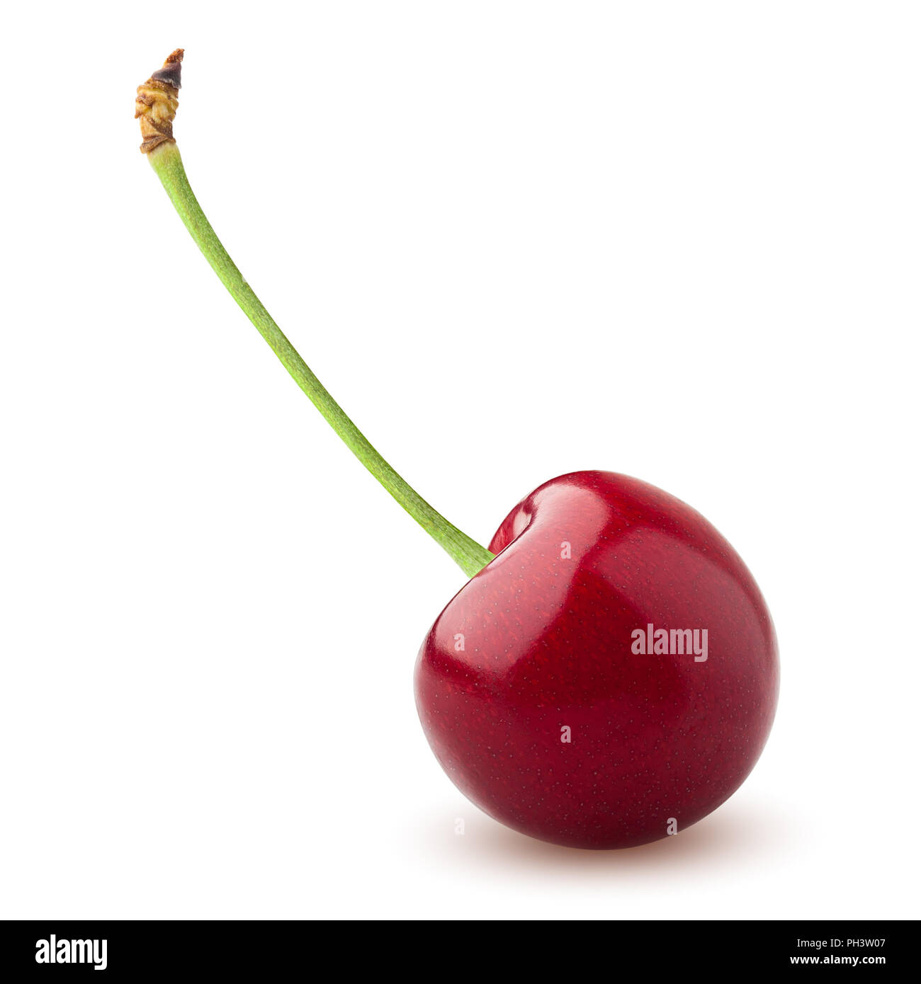 cherry, clipping path, isolated on white background, full depth of ...
