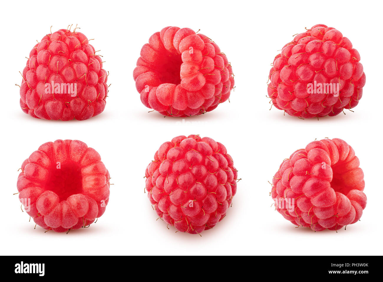 Raspberry isolated on white background, clipping path, full depth of ...