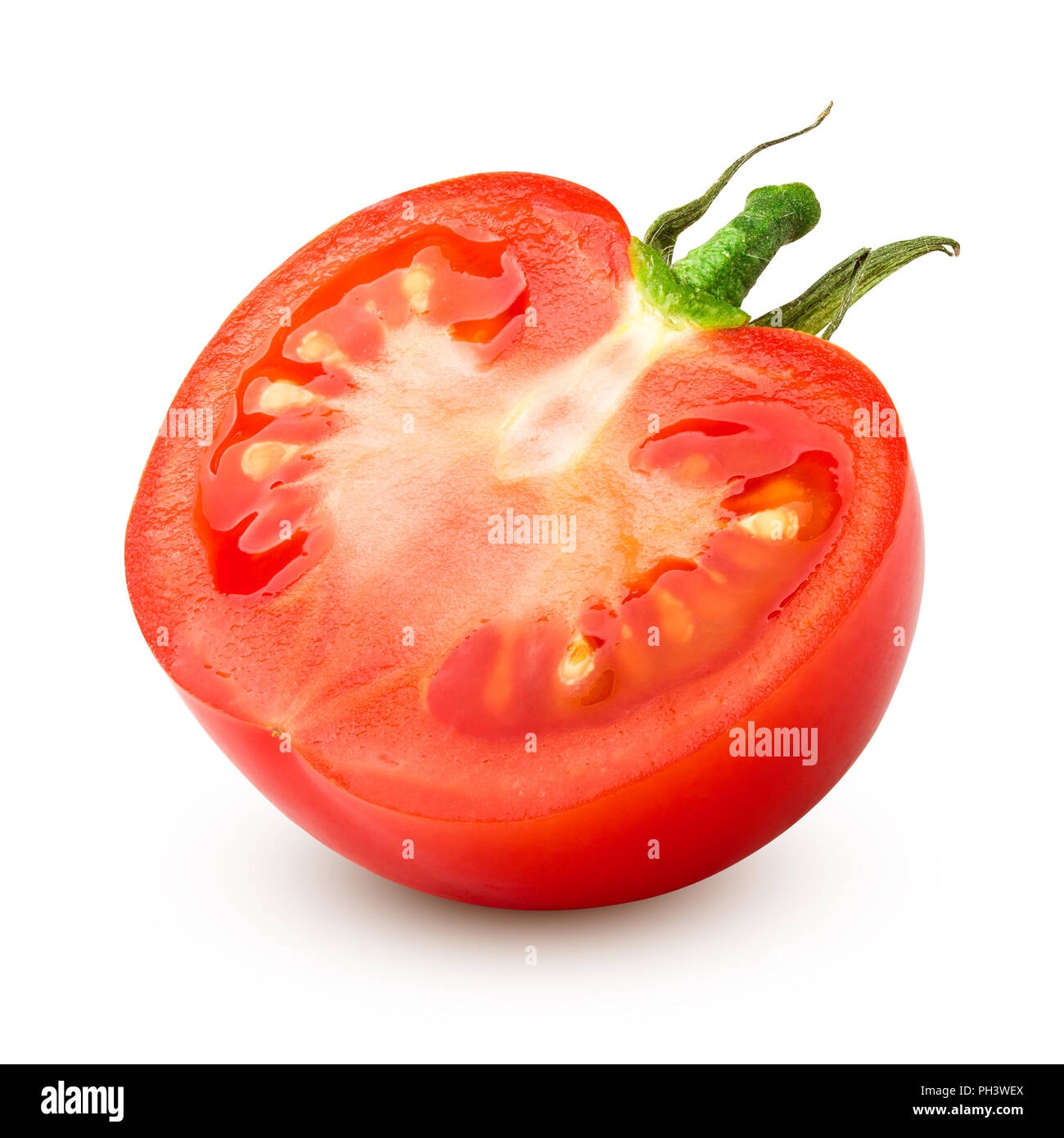 tomato slice, isolated on white background, clipping path, full depth ...