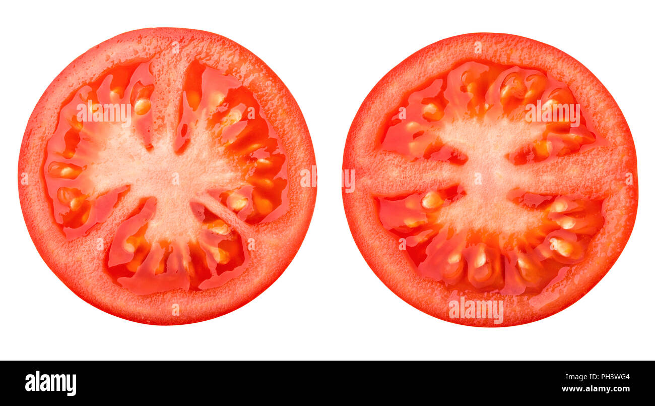 tomato slice, isolated on white background, clipping path, full depth ...
