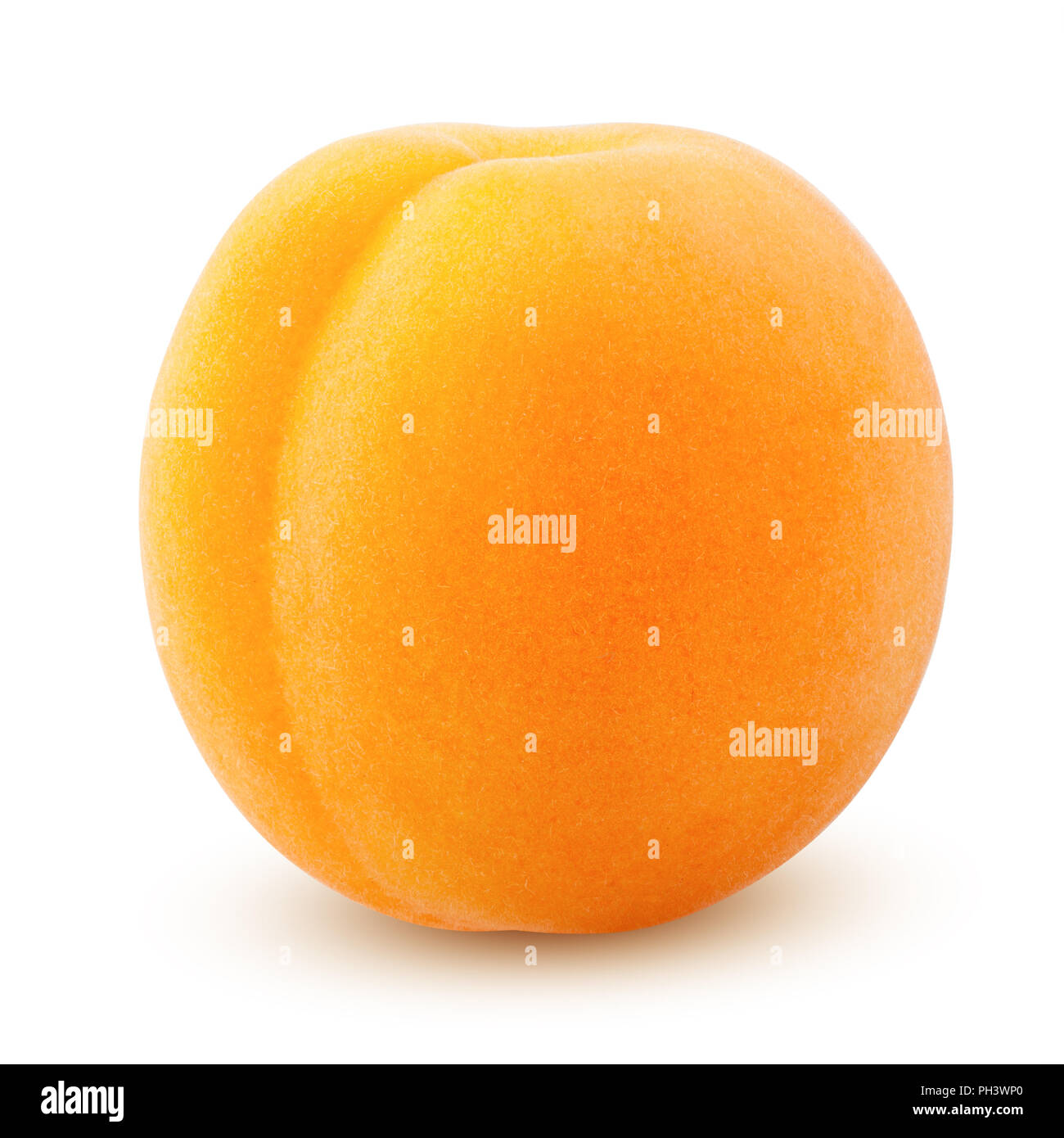 apricot isolated on white background, clipping path, full depth of ...