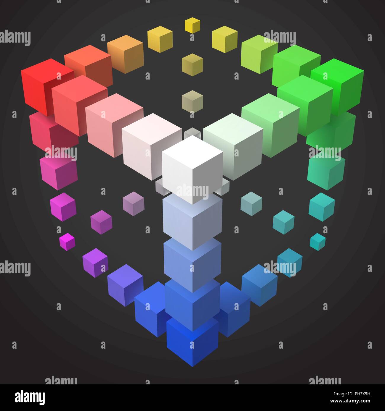 3d style cubic frame design with cubes Stock Vector Image & Art - Alamy