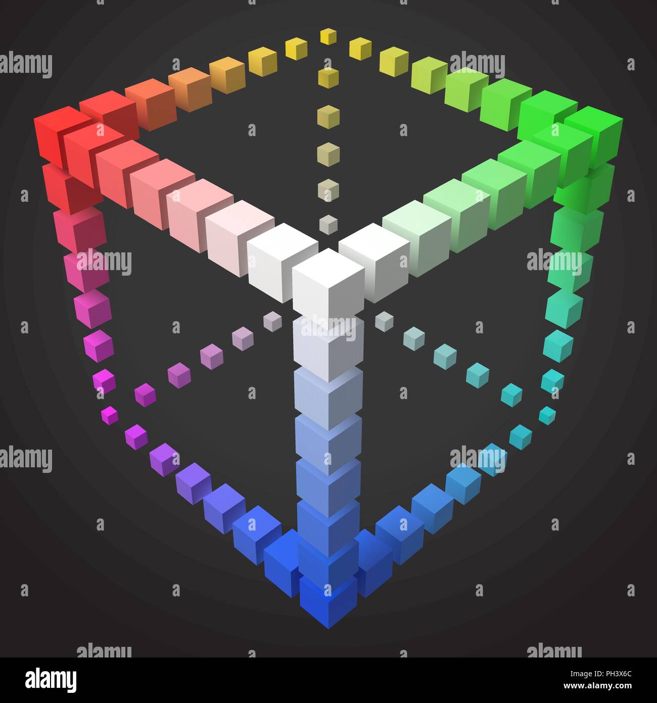 3d style cubic frame design with cubes Stock Vector Image & Art - Alamy