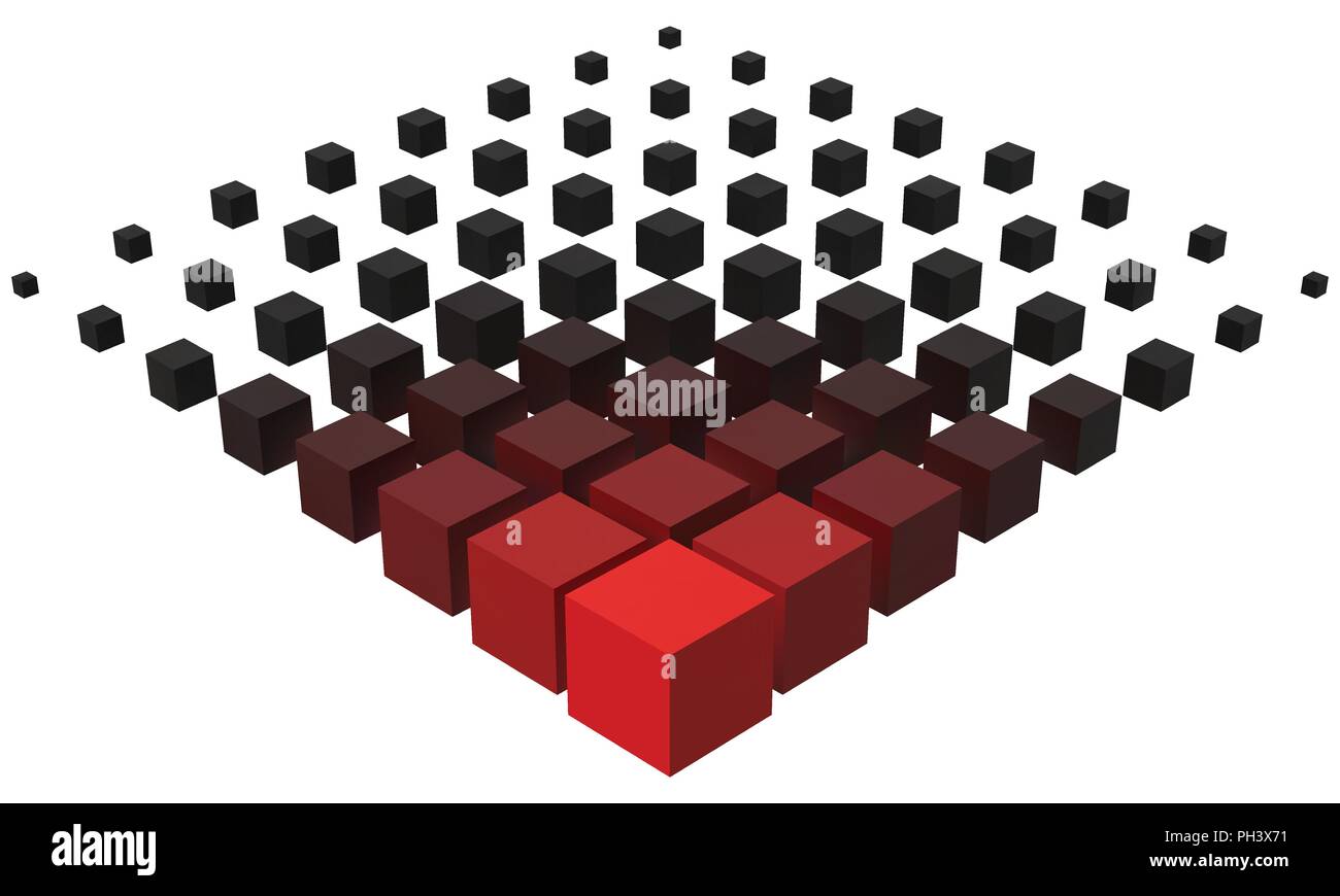 3d style formation from big to smaller cubes Stock Vector Image & Art ...
